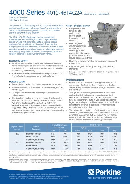 4012-46TAG2A ElectropaK - Perkins Engines