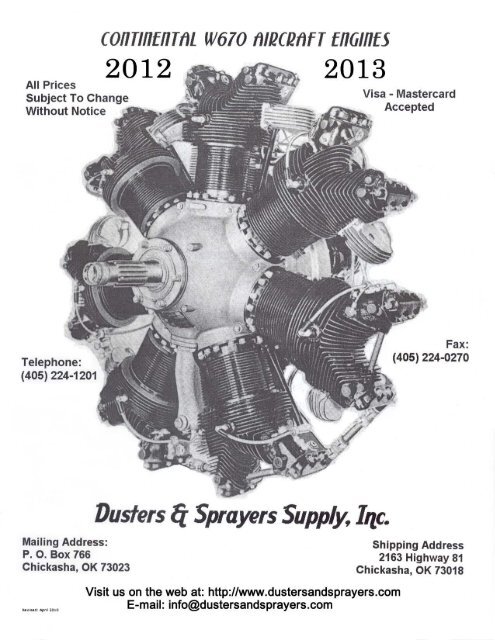 Continental W670 Engines List