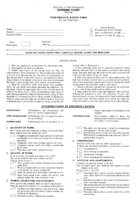 PERFORMANCE RATING FORM Supreme Court Of The Philippines performance-rating-form-supreme-court-of-the-philippines