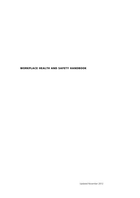Workplace Health and Safety Handbook - SafeWork SA - SA.Gov.au