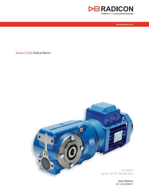 Series C Inch Helical Worm - Cone Drive Operations Inc.