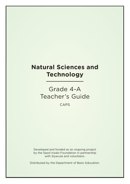 Natural Sciences and Technology Grade 4-A ... - Thunderbolt Kids