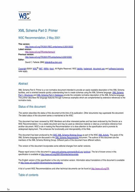 Xml Schema Part 0 Primer 6244