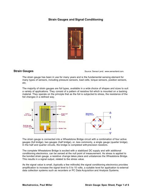 Strain Gages - Control Systems Laboratory