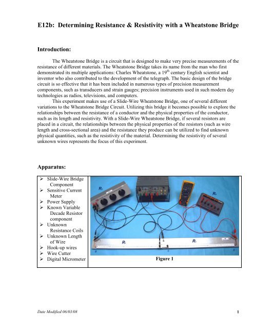 Wheatstone Bridge Apparatus