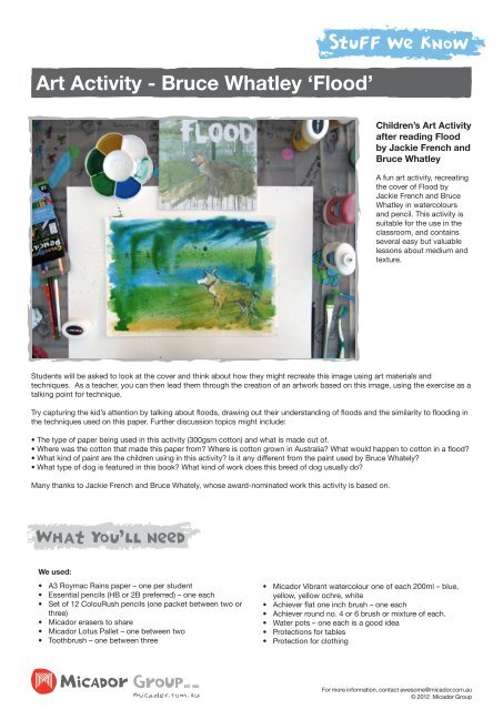 Art Activity - Bruce Whatley 'Flood'