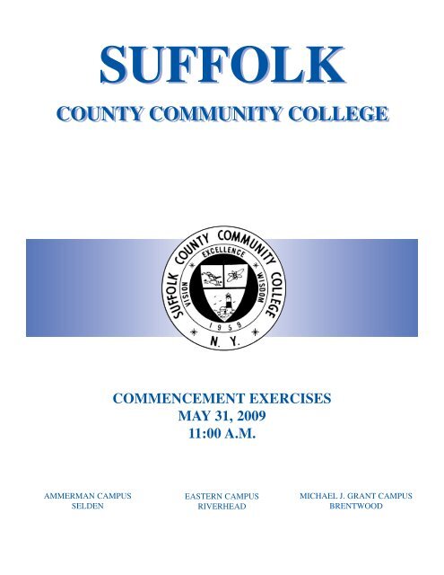 Graduation Program - Suffolk County Community College
