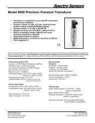 1000 series transducer - Spectre Sensors