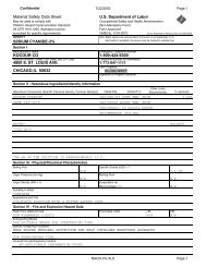 Material Safety Data Sheet - OSHA 174 - Analytical Sensors, Inc.