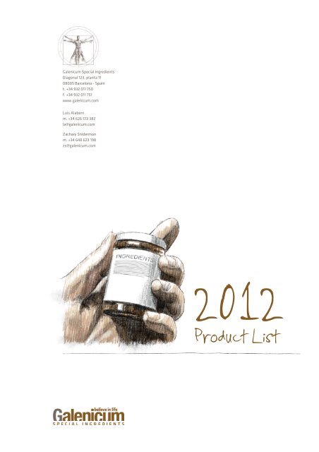 Download our Complete Product List - Galenicum