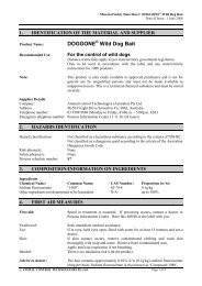 RABBAIT ® 1080 Oat Bait MSDS - Animal Control Technologies