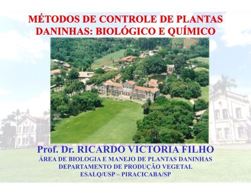 métodos de controle de plantas daninhas: biológico e ... - LPV - USP