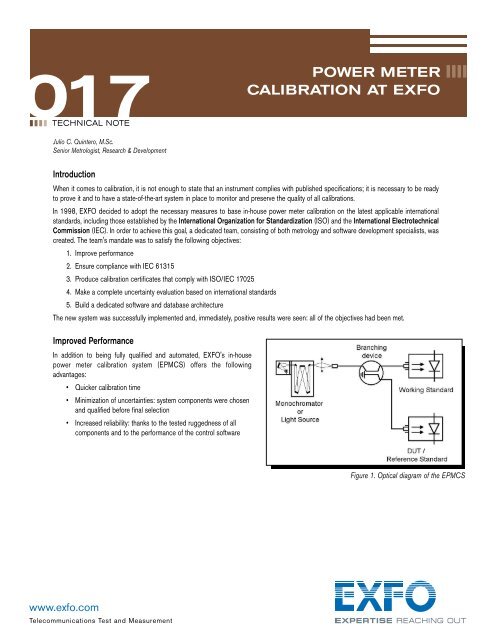 power meter calibration at exfo 017