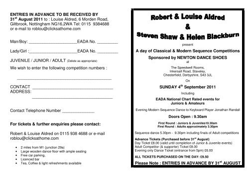 Robert & Louise Aldred & Steven - EADA