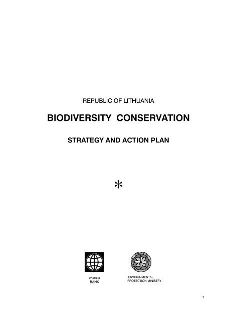 Biodiversity Conservation Strategy and Action Plan - Aplinkos ...