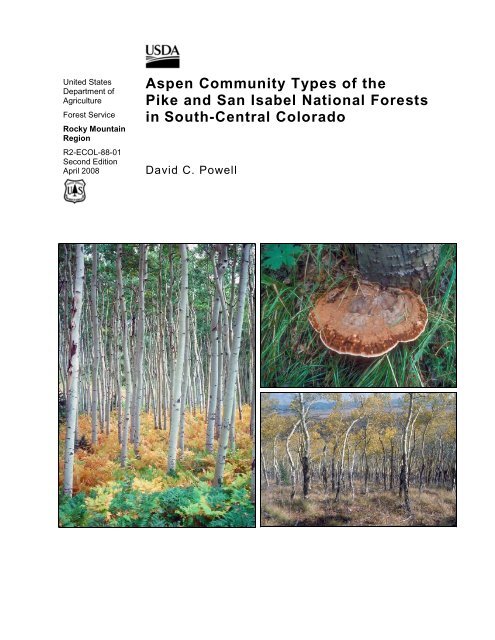 Aspen Community types of the Pike and San - USDA Forest Service