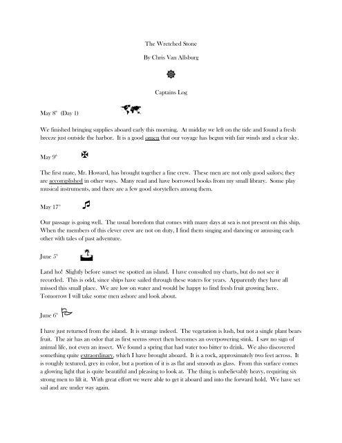 Exploration_The Wretched Stone.pdf - iLearn