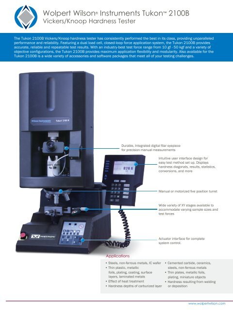Wolpert Wilson® Instruments Tukon™ 2100B