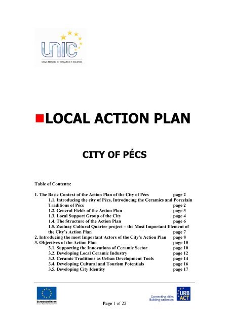 Pécs Local Action Plan - Urbact