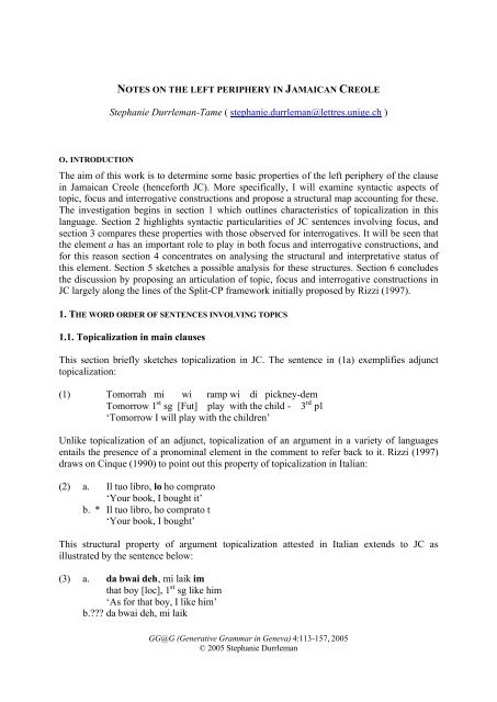 Stephanie Durrleman-Tame ( stephanie.durrleman@lettres.unige.ch ...