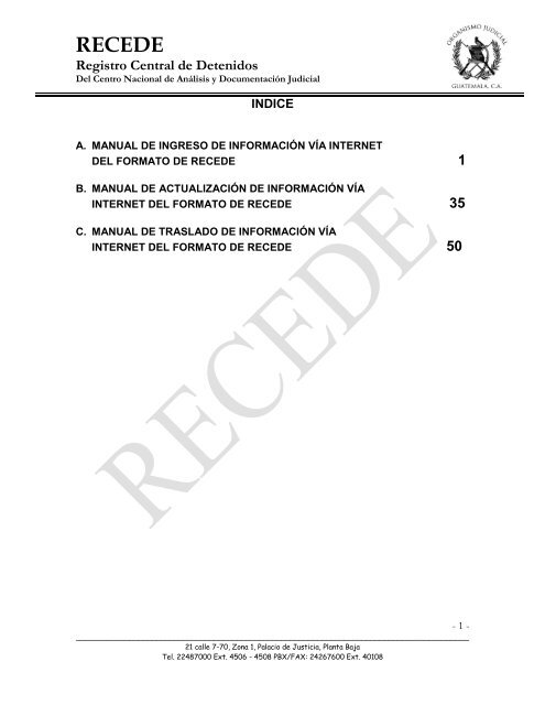 Descargar el Manual en Formato PDF - Control y Registro de ...