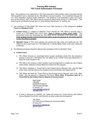 DD Form 1610, Request and Authorization for TDY Travel of DoD ...