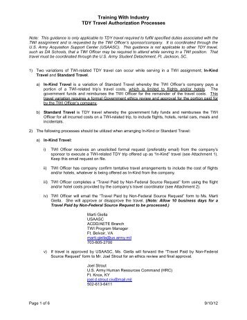 DD Form 1610, Request and Authorization for TDY Travel of DoD ...