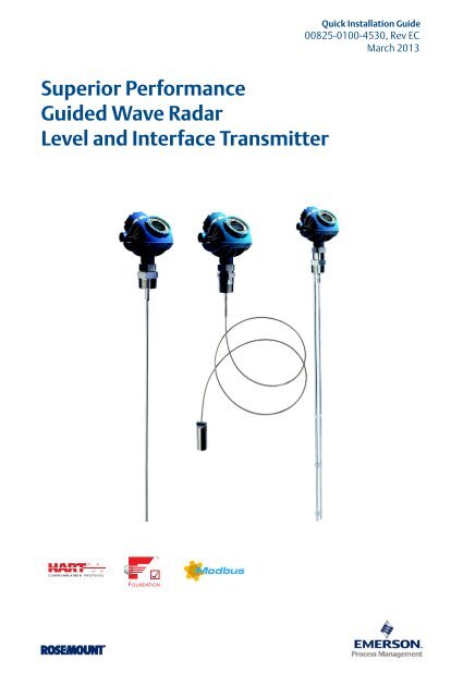 Rosemount 5300 Series Superior Performance Guided Wave Radar ...