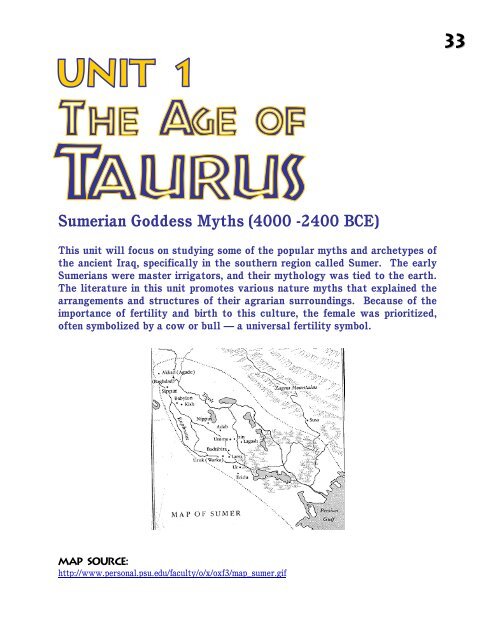Sumerian Goddess Myths (4000 -2400 BCE) - KsuWeb - Kennesaw ...