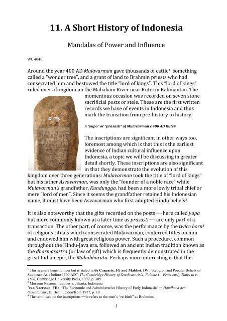 A Short History of Indonesia - 11