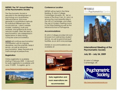 International Meeting of the Psychometric Society ... - Psychometrika