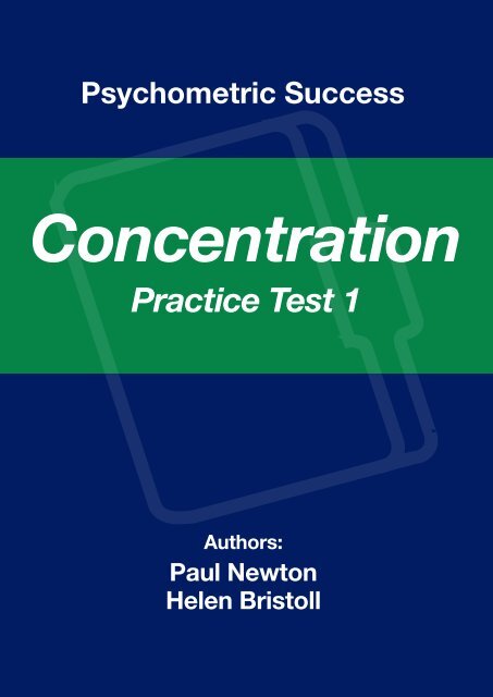 Concentration/Work Rate - Practice Test 1 - Psychometric Success