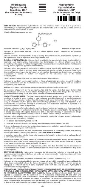 Hydroxyzine Hydrochloride Injection, USP ... - American Regent