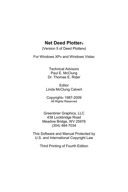 Net Deed Plotter Help