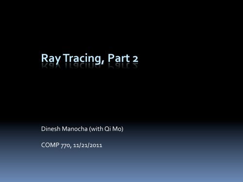 Ray Tracing Part 2 