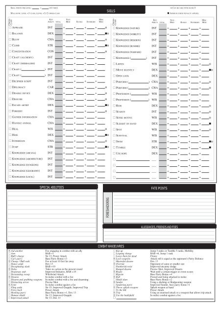 cRoSScLaSS SkiLL PoinTS P