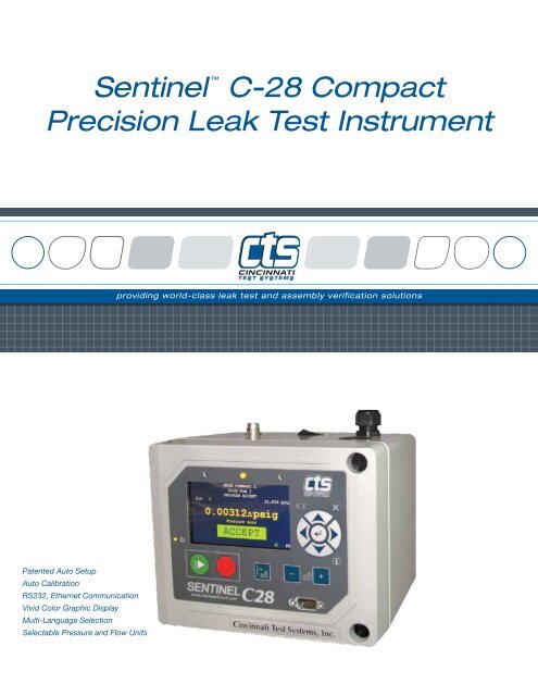 Sentinel C-28 Brochure - Cincinnati Test Systems