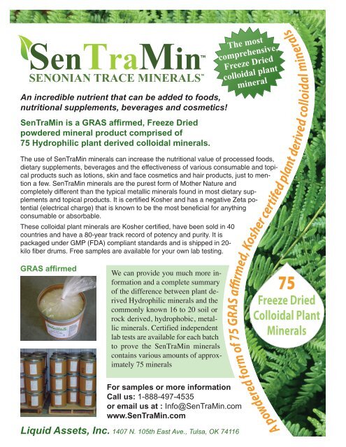 Wholesale Catalog - SenTraMin