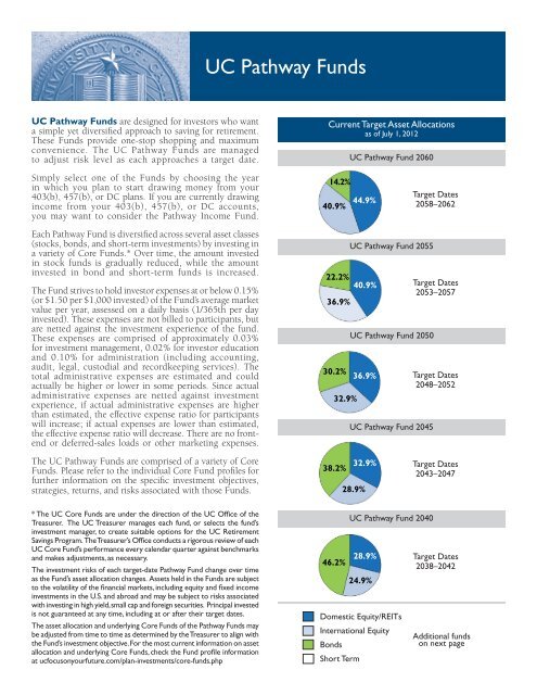 UC Pathway Funds Overview - UC Focus on Your Future