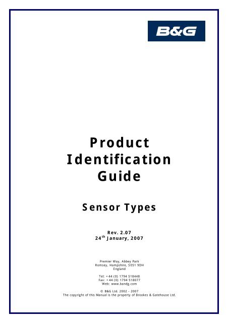 Product Identification Guide - Pyacht.com