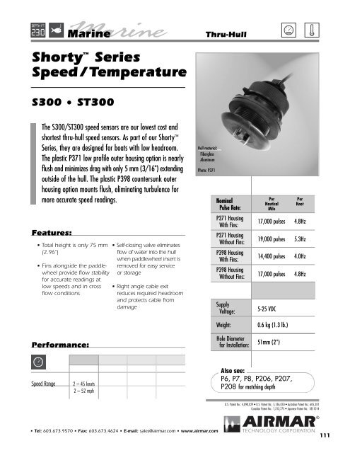 Raymarine Model ST300 Specifications - Jamestown Distributors