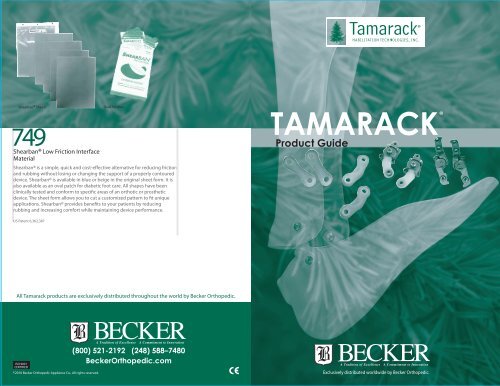 TAM PRODUCT GUIDE INSIDE - Becker Orthopedic