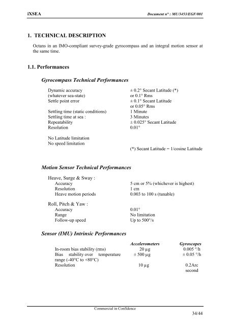 iXSEA Document n° : MU/3