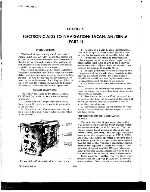 ELECTRONIC AIDS TO NAVIGATION: TACAN, AN /SRN-6 (PART ||)