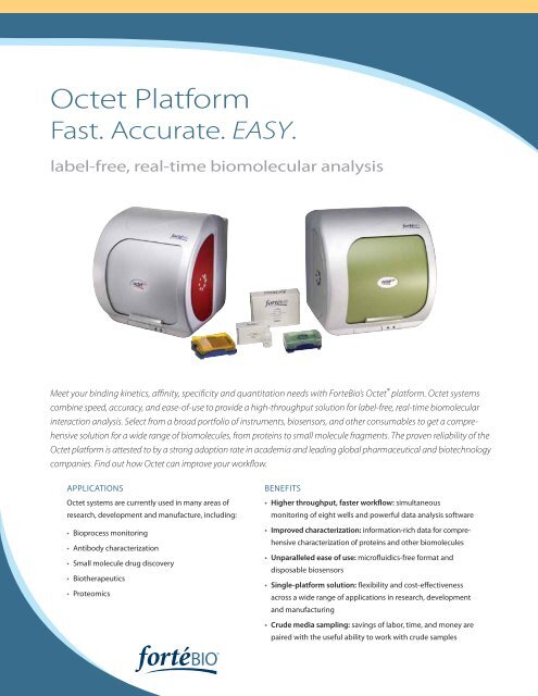 Octet Platform - Millennium Science NZ