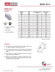 Piping Systems Data Charts - OneSteel Building Services
