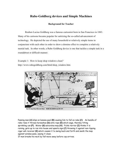 Rube-Goldberg devices and Simple Machines