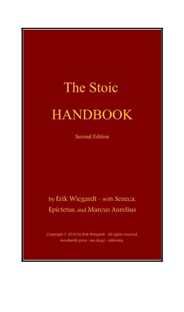 The Stoic HANDBOOK - New Stoa