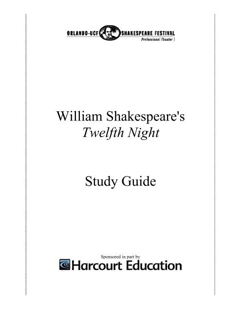 William Shakespeare's Twelfth Night Study Guide - Orlando ...