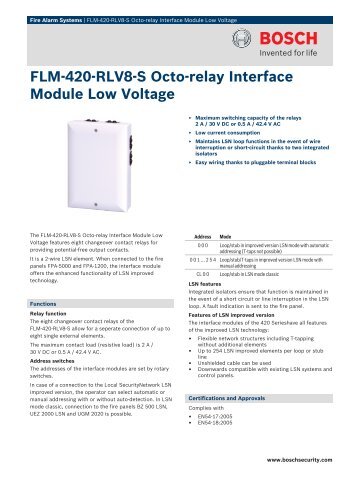 FLM‑420‑I8R1‑S Octo-input Interface Module with Relay